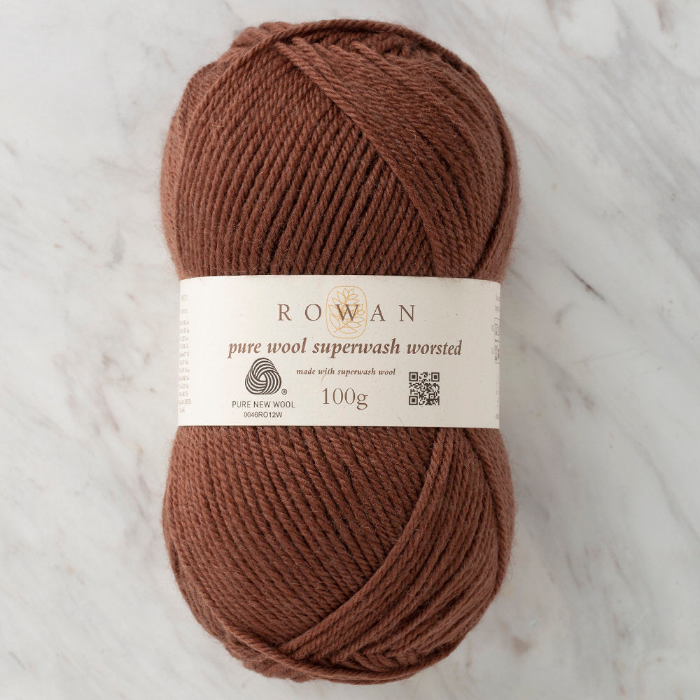 Rowan Pure Wool Superwash Worsted Kahverengi El Örgü İpi - 00188 – Hobium
