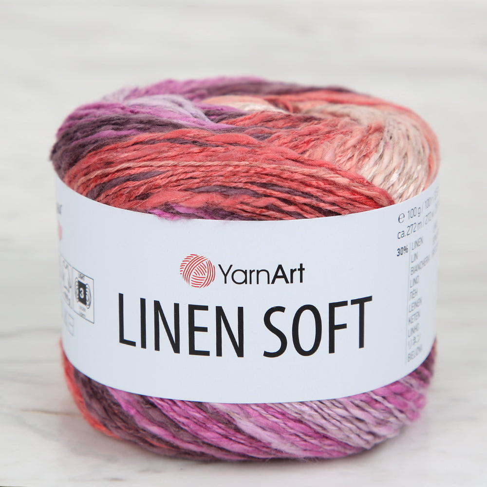 YarnArt Linen Soft Ebruli El Örgü İpi - 7413 – Hobium